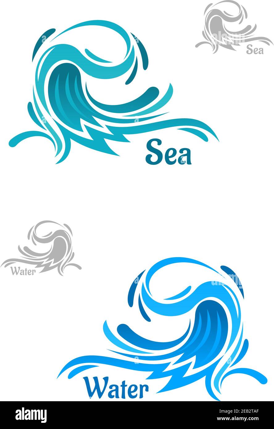 Wave curling sea storm not land Cut Out Stock Images & Pictures - Alamy