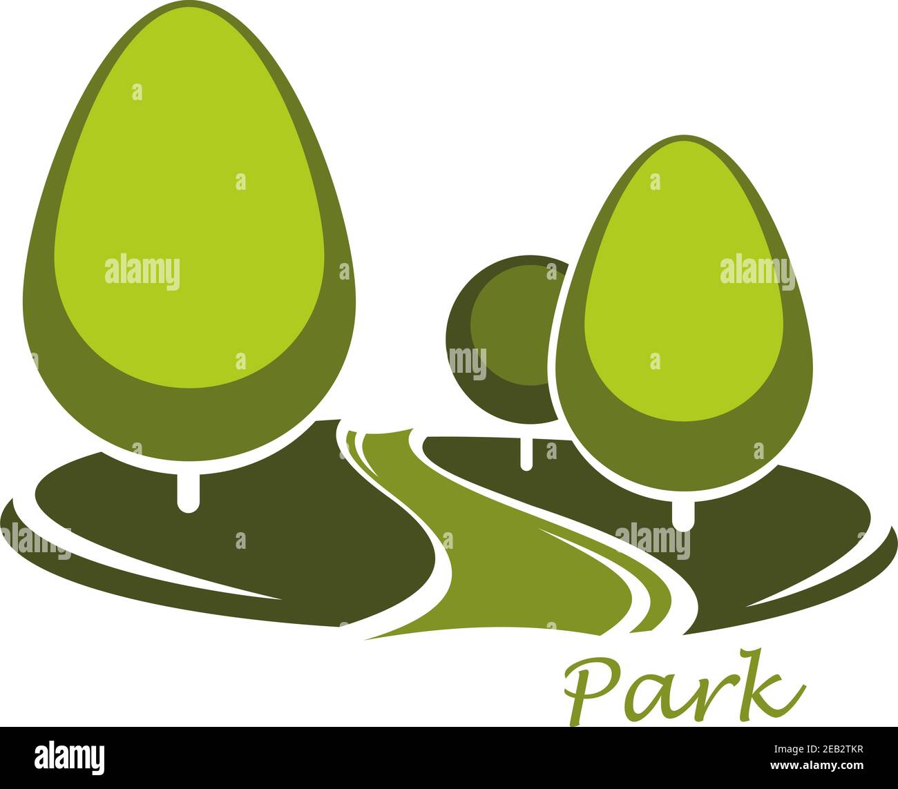 Green lawn trees in Cut Out Stock Images & Pictures - Alamy