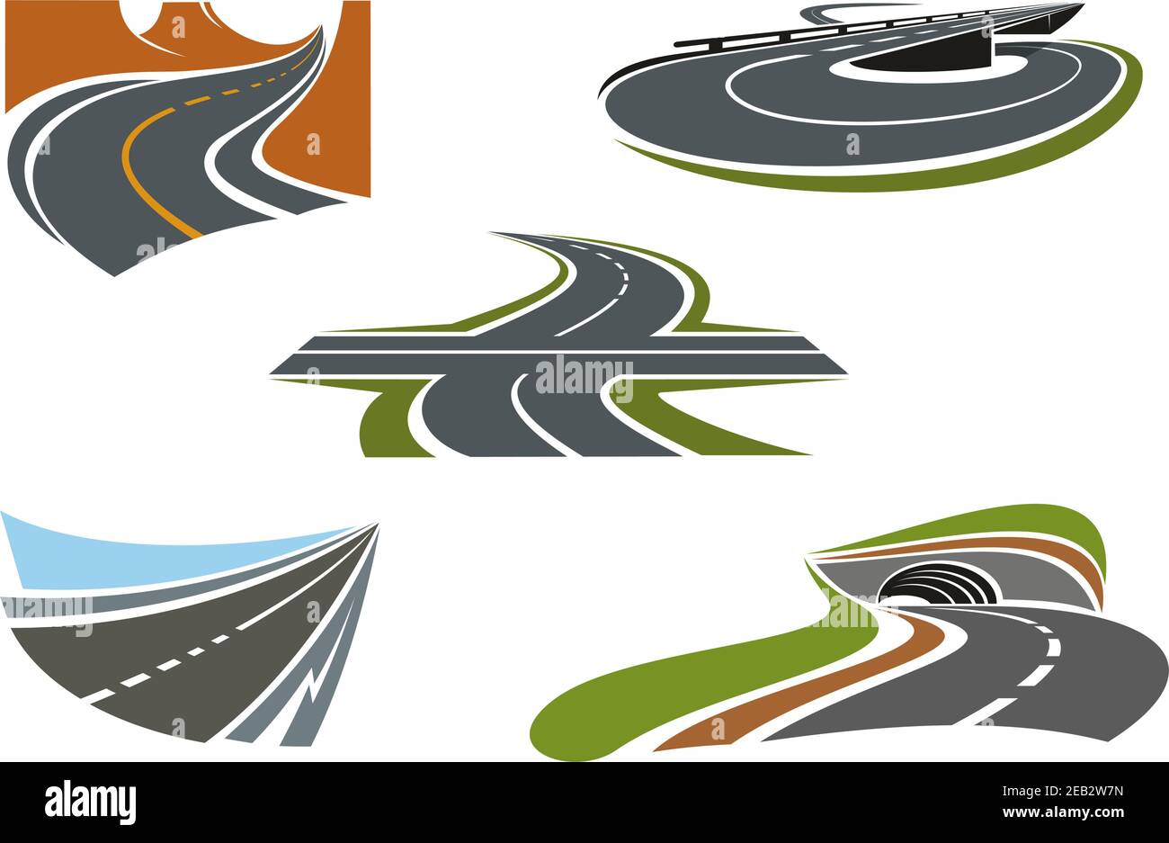Highway ramp Stock Vector Images - Alamy