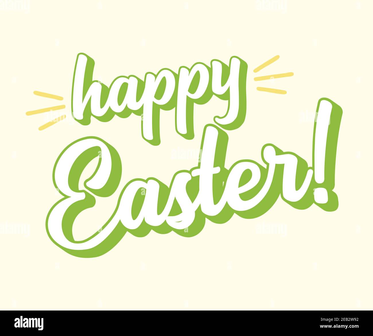 Hand drawn HAPPY EASTER quote as logo. Lettering for greeting card, ad, promotion, poster, flyer ...