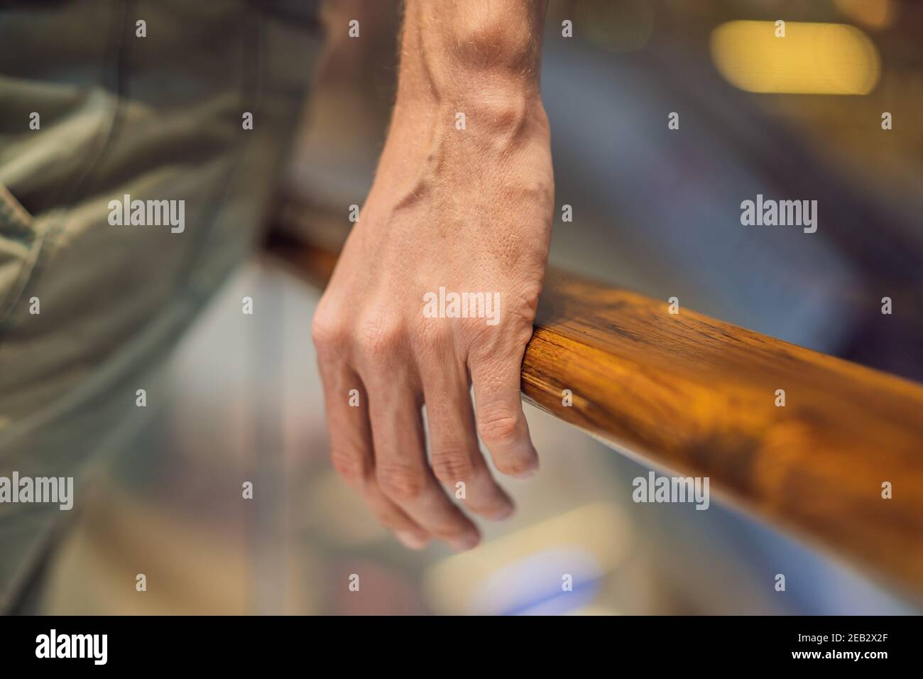 support, help and people concept - close up of man hand holding to ...