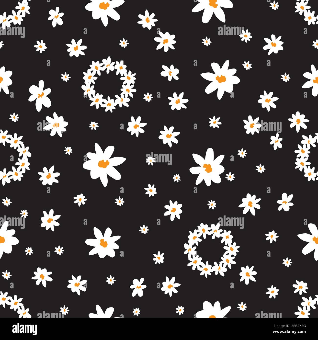 Girl with daisy chain Stock Vector Images - Alamy