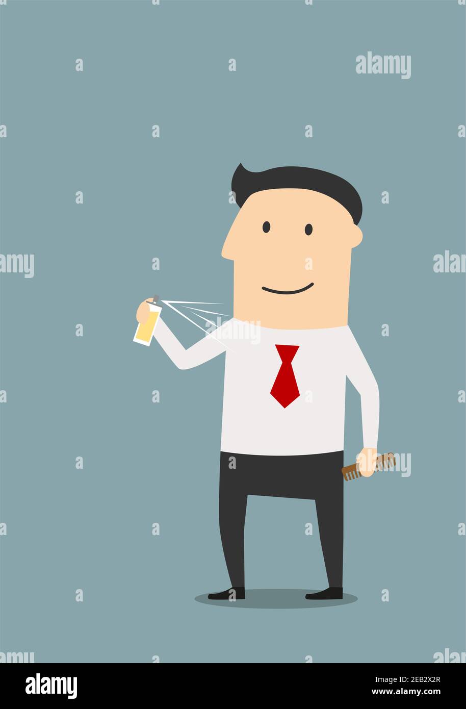 Putting On Perfume Cartoon