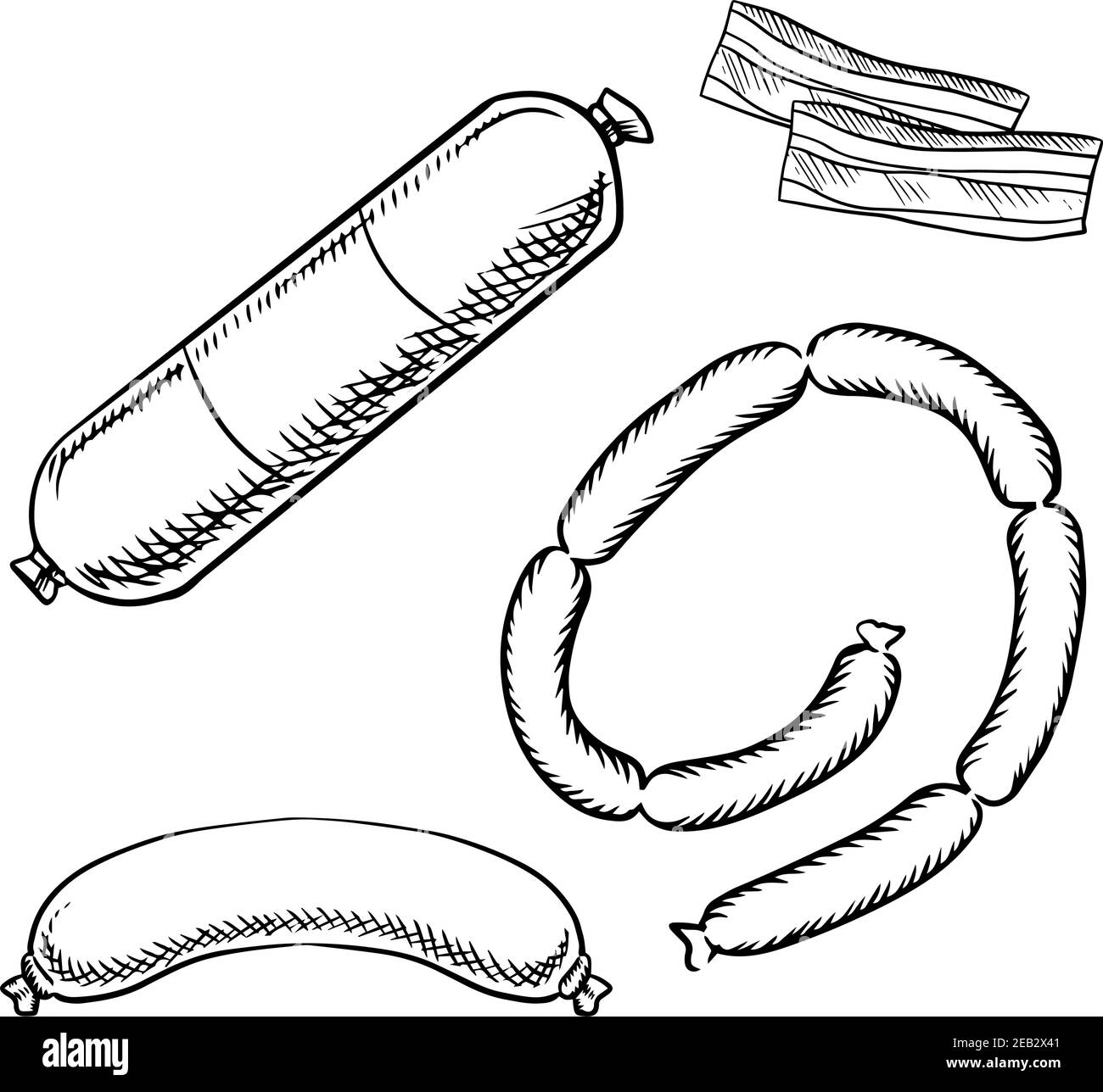 Smocked sausage Stock Vector Images - Alamy