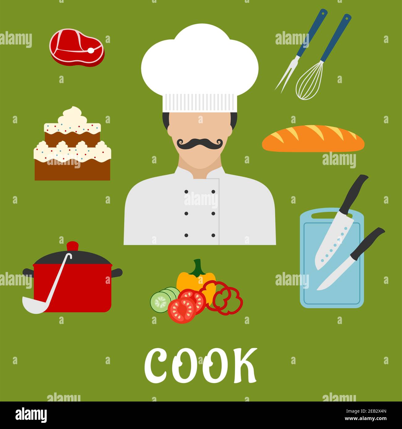 Chopping of vegetables Stock Vector Images - Alamy