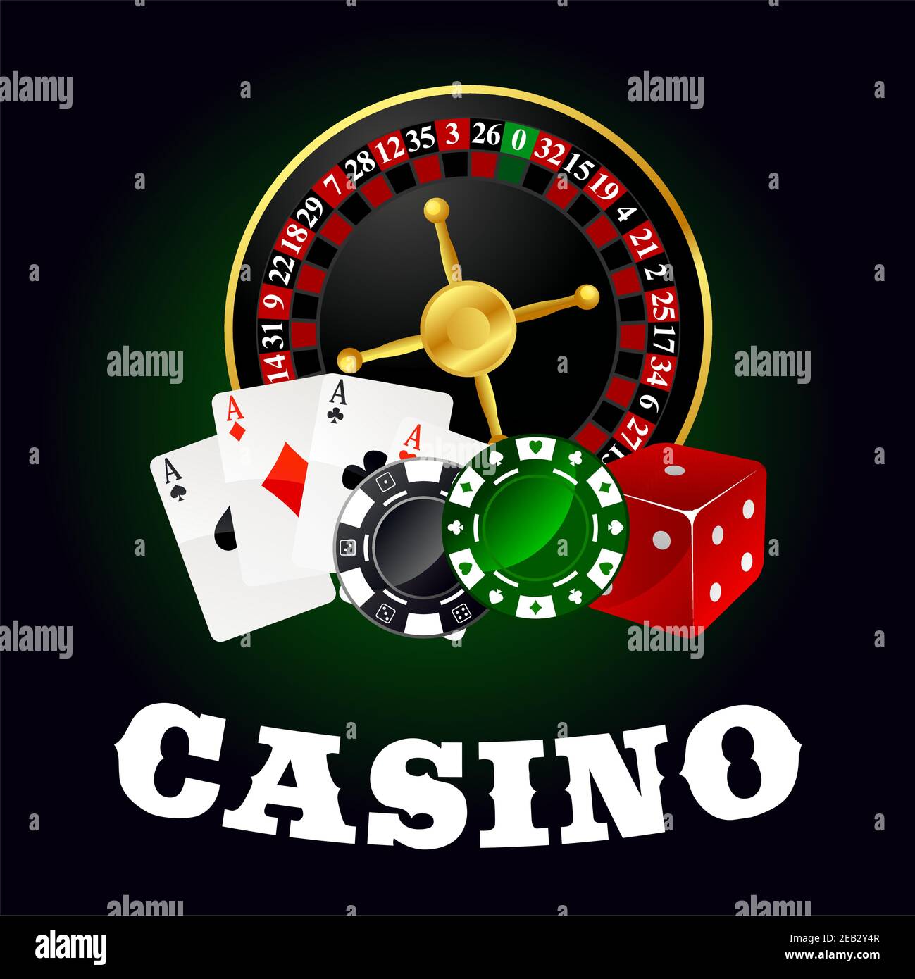 Playing cards at red table Stock Vector Images - Alamy