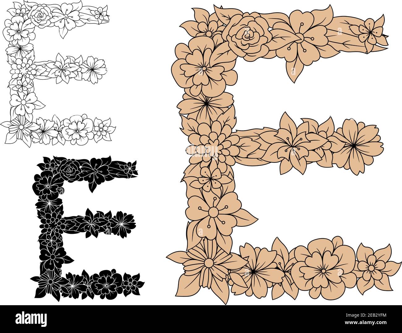 Letter E Flowers High Resolution Stock Photography and Images - Alamy