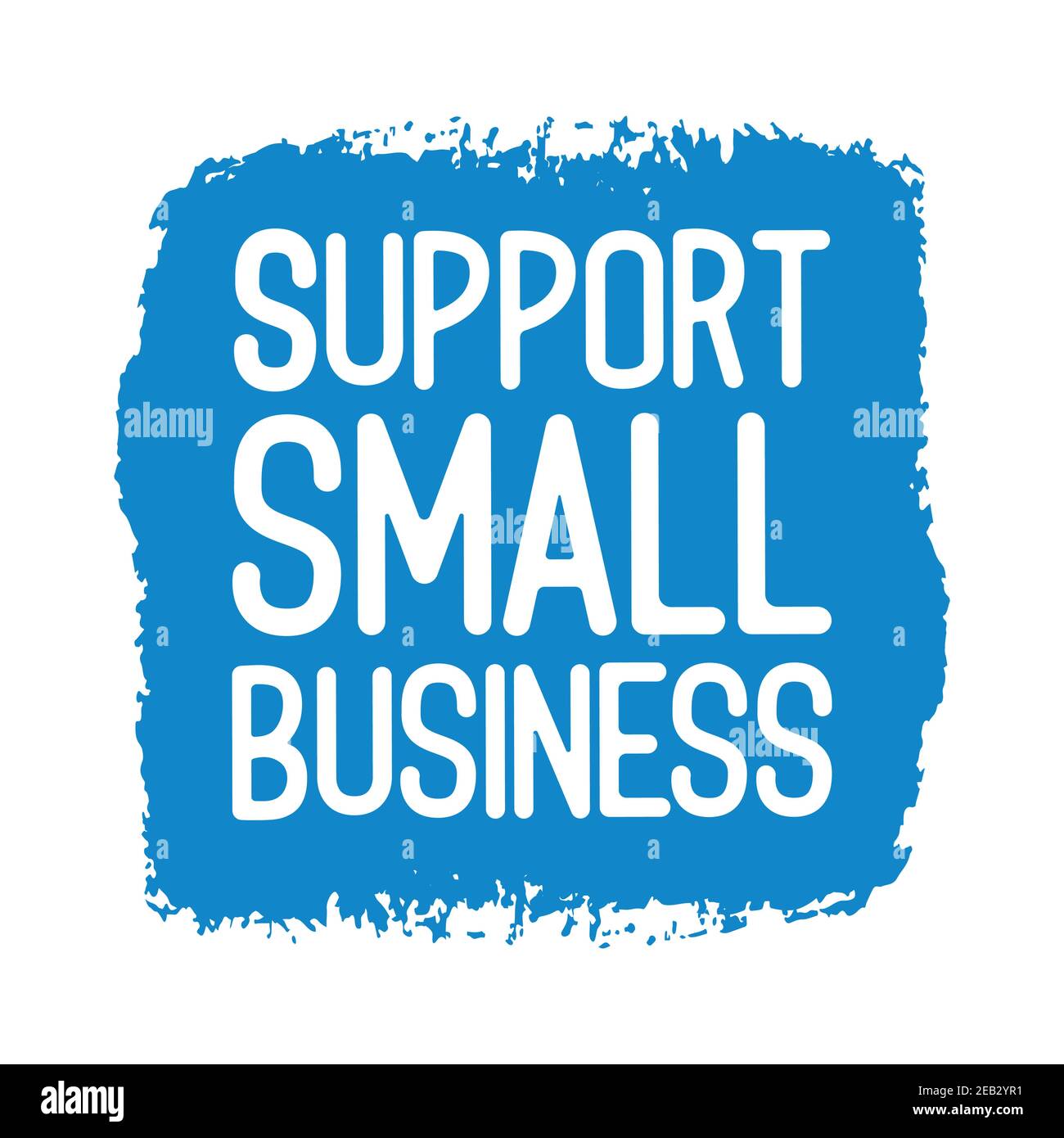 Hand sketched SUPPORT SMALL BUSINESS quote. Lettering for banner ...