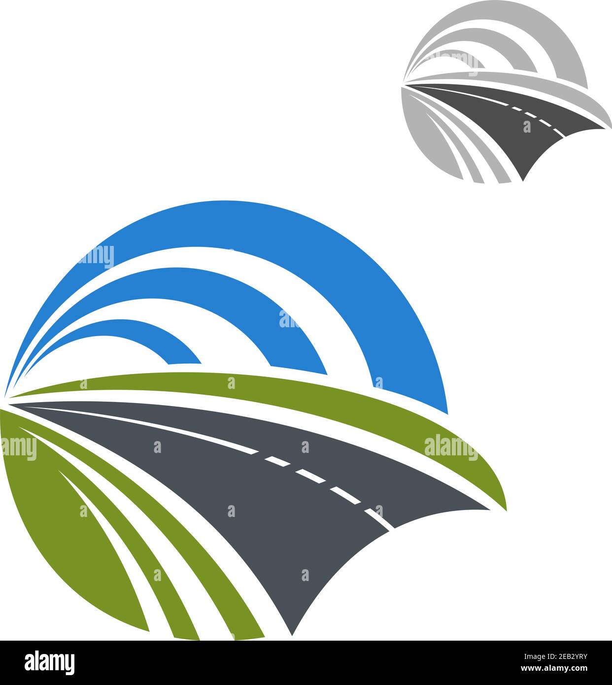 Circle vanishing point blue abstract Stock Vector Images - Alamy