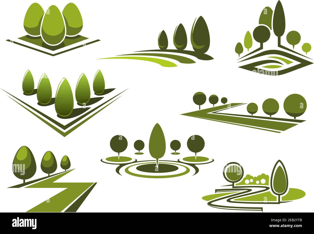 Alley gardens Stock Vector Images - Alamy