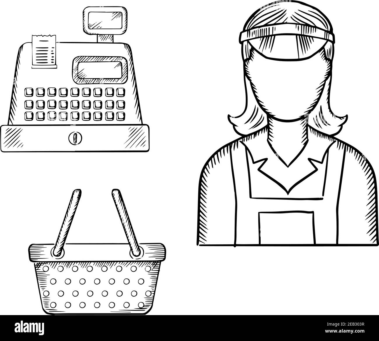 Retail assistant in shopping Cut Out Stock Images & Pictures - Alamy