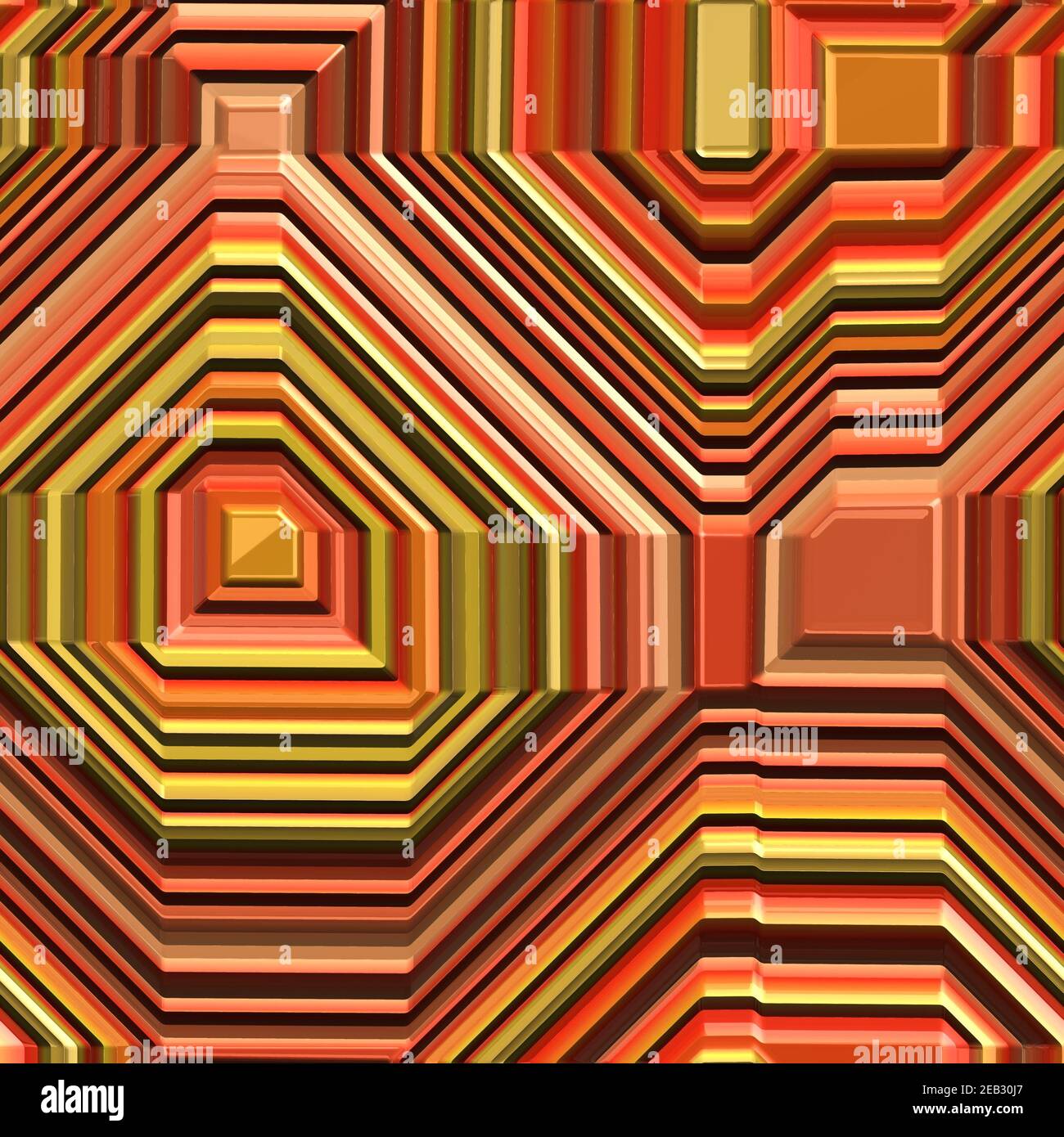 3D render of hi-tech metallic seamless background tile with unique ...