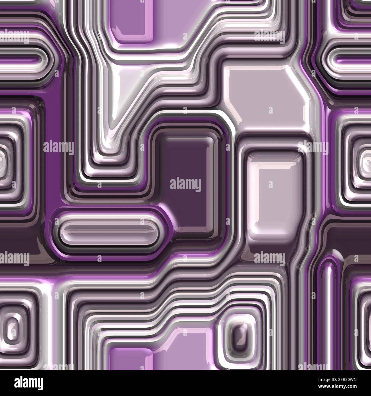 3D render of hi-tech metallic seamless background tile with unique ...