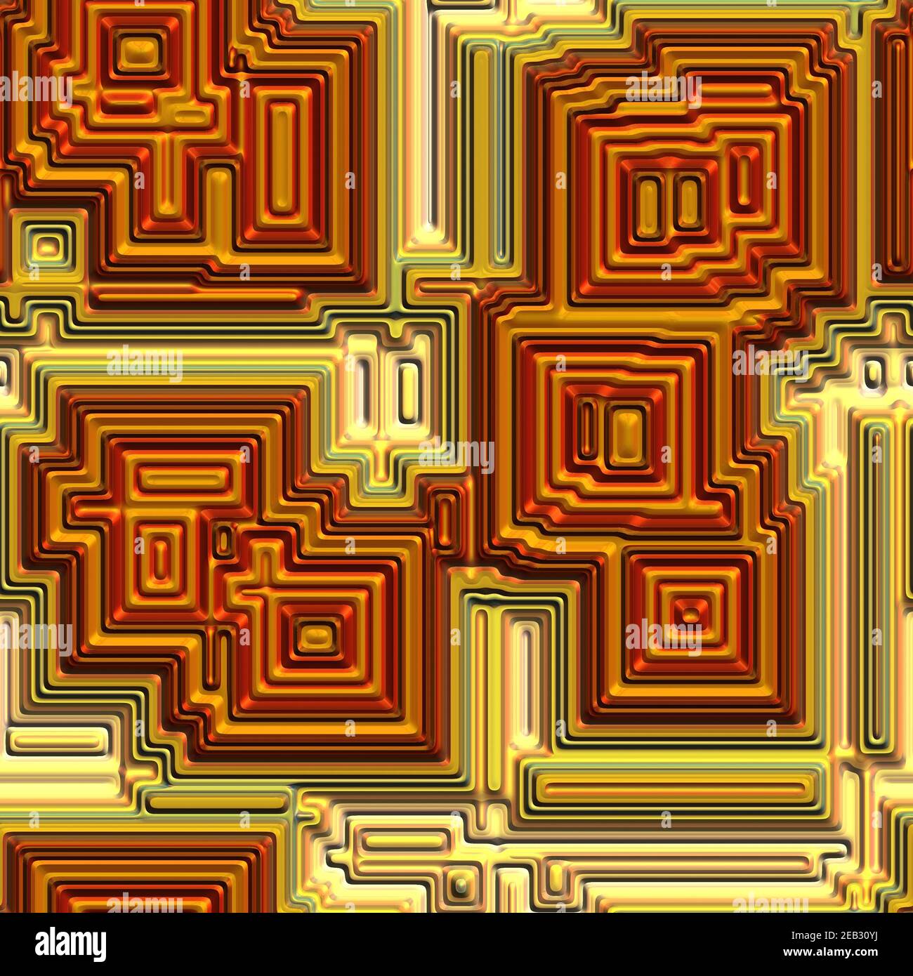 3D render of hi-tech metallic seamless background tile with unique ...