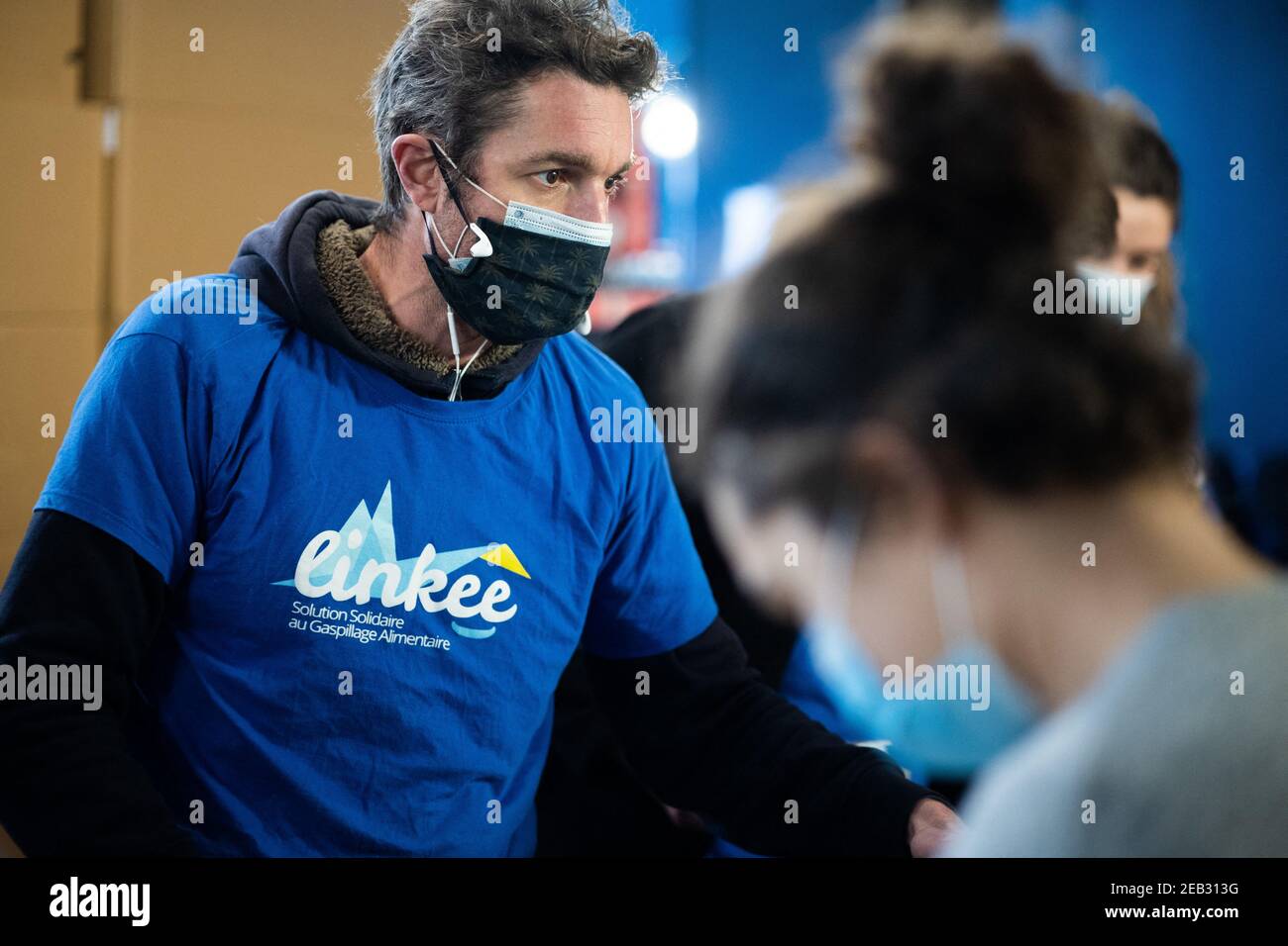 Julien Meimon, chairman and creator of Linkee association during the ...