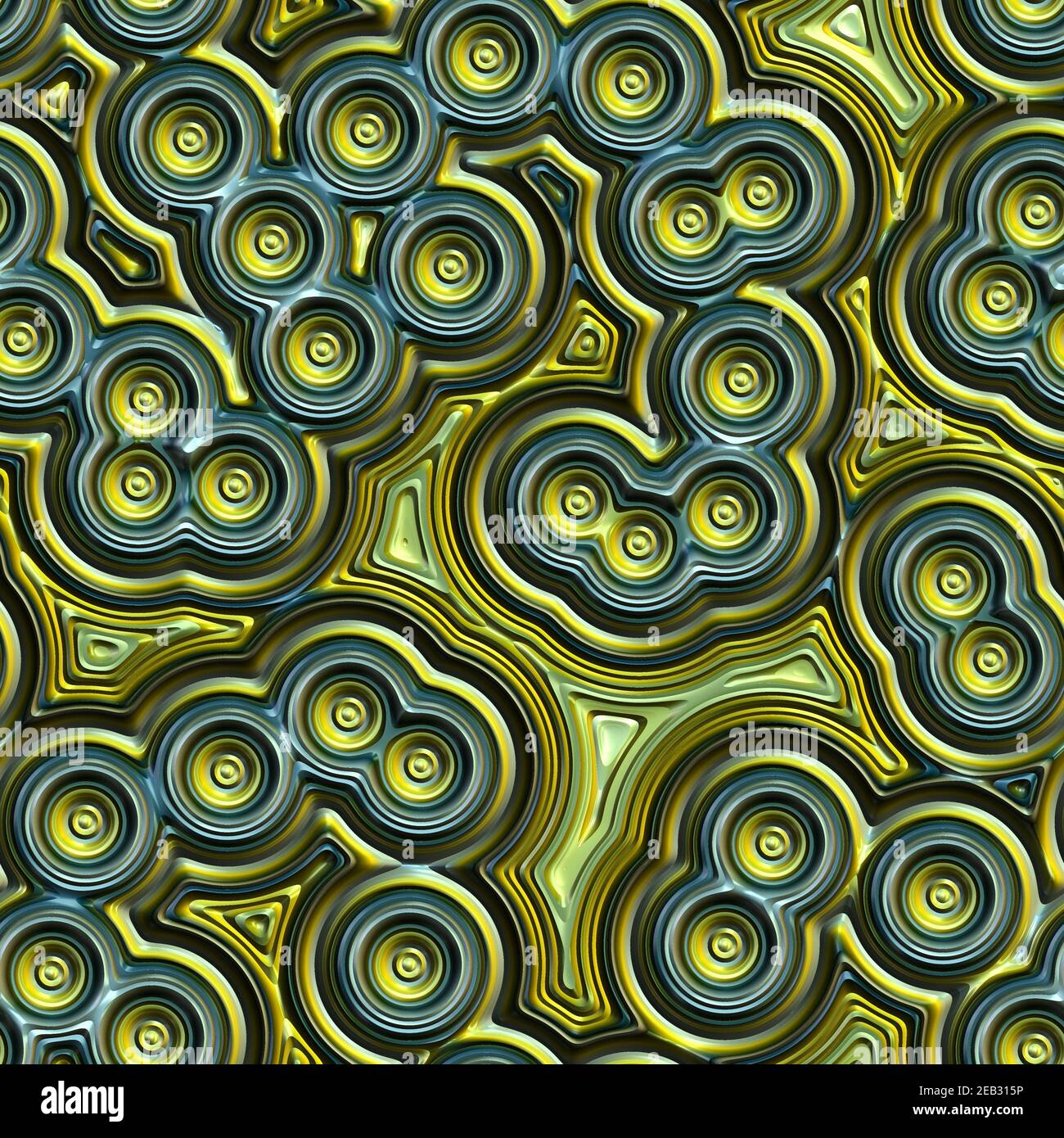 3D render of hi-tech metallic seamless background tile with unique ...