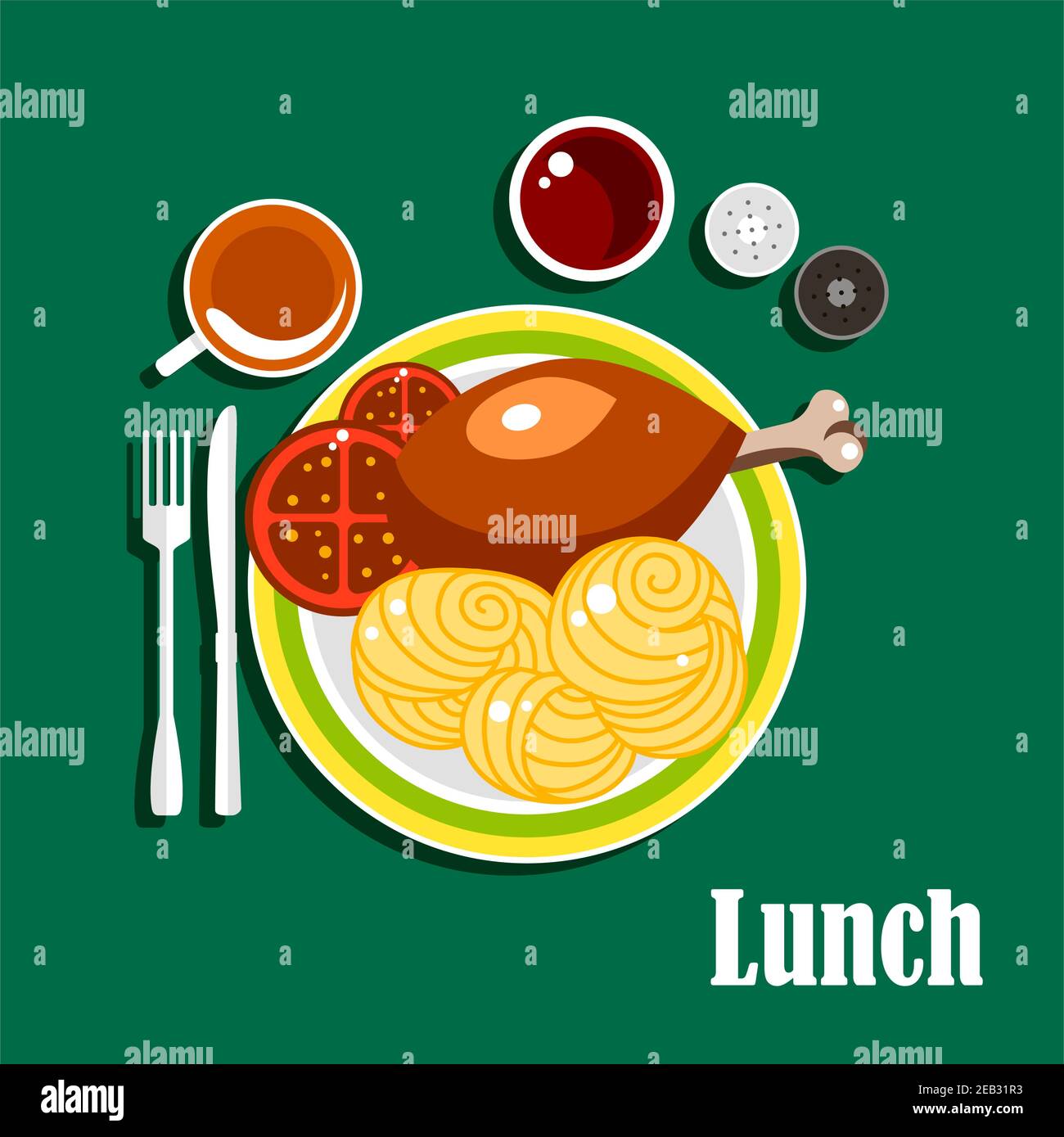 Noodles tomato sauce Stock Vector Images - Alamy