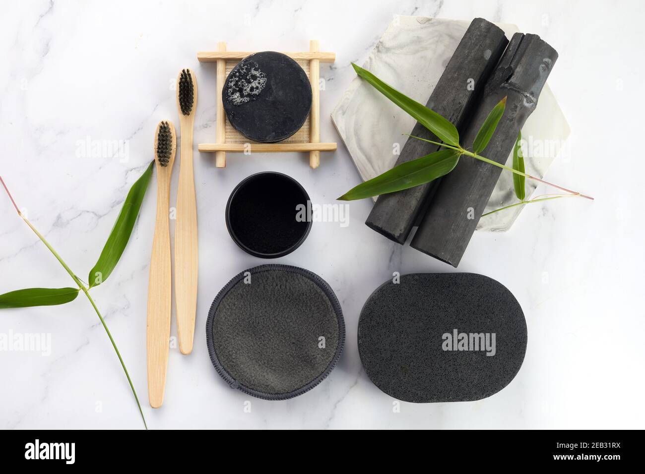 Set of actovated bamboo charcoal product for healthcare, home spa ...