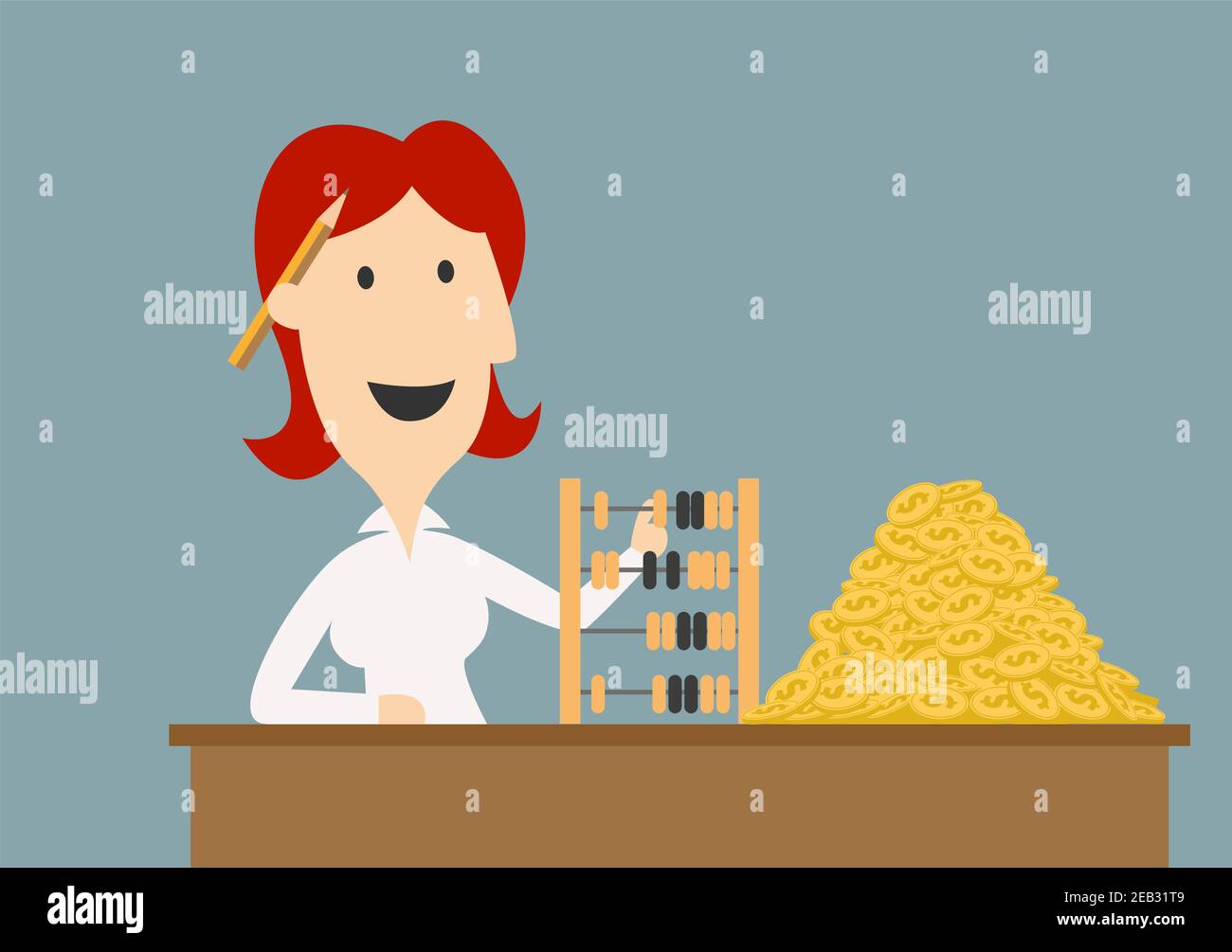 Old woman counting money Stock Vector Images - Alamy