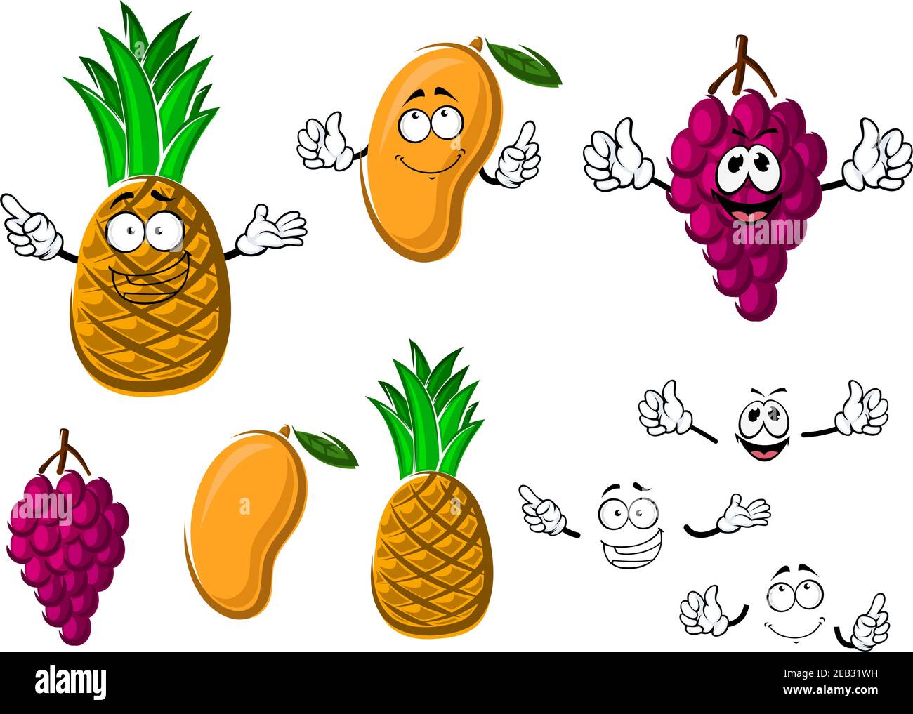Fresh mango juice cartoon characters hi-res stock photography and ...