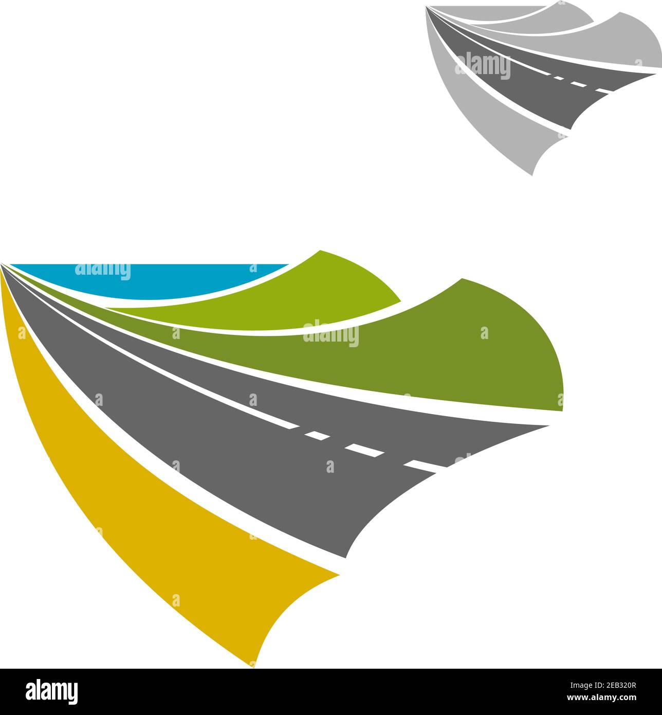 Mountain road leading to Stock Vector Images - Alamy