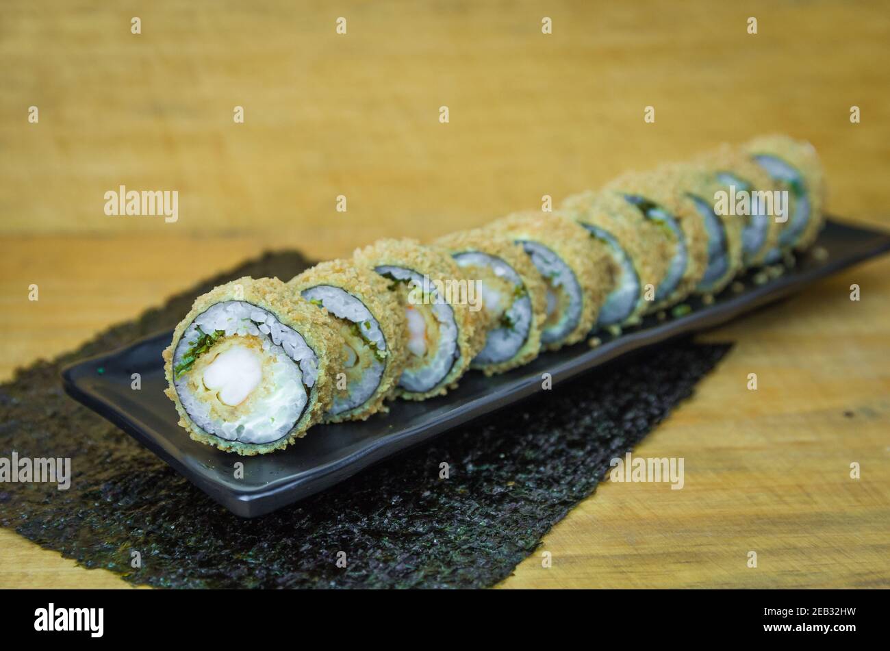 Perfect sushi, traditional Japanese cuisine. Delicious hot sushi Stock ...