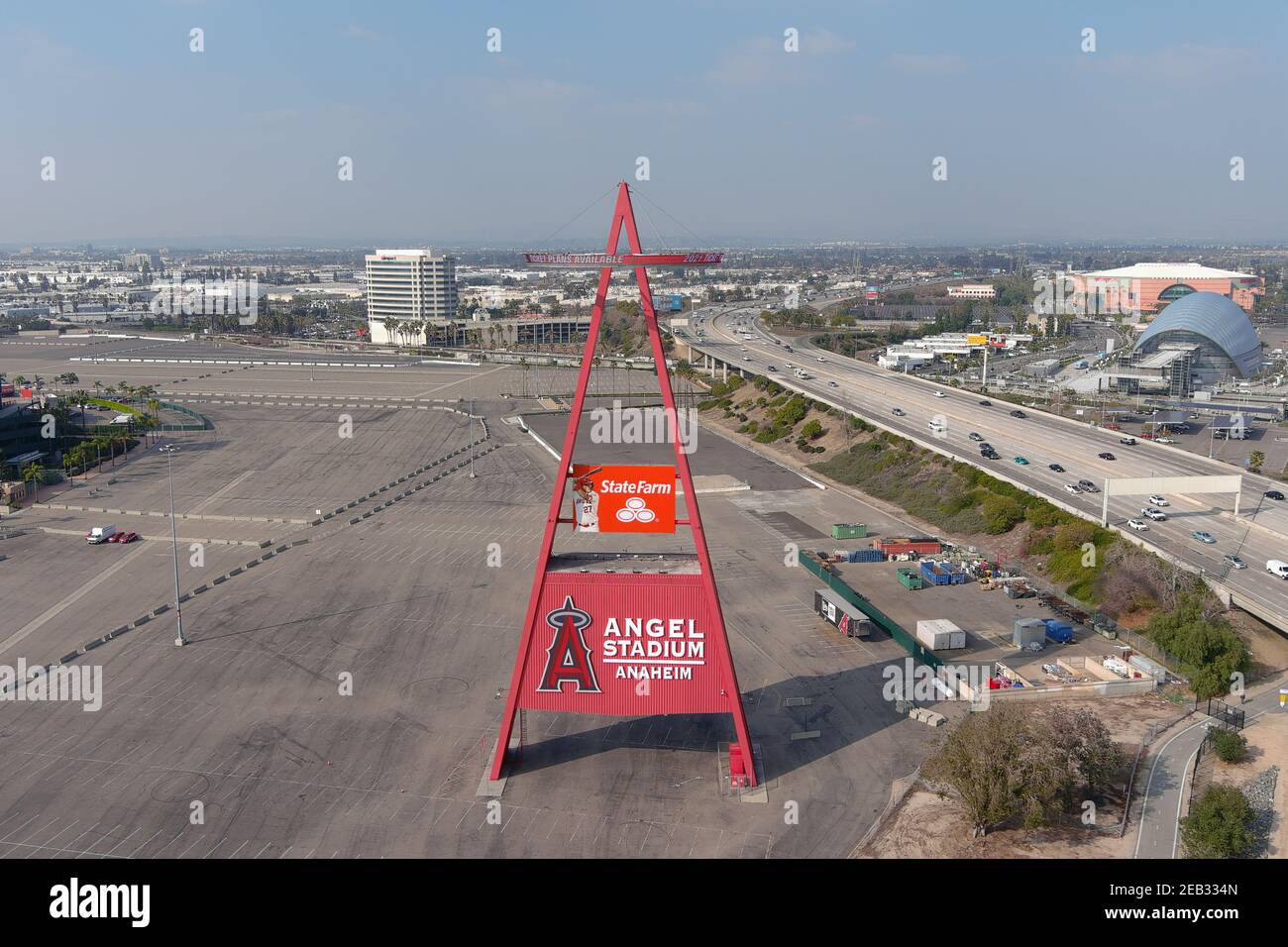 The Big A marquee sign at Angel Stadium of Anahiem, Wednesday, Feb. 10 ...