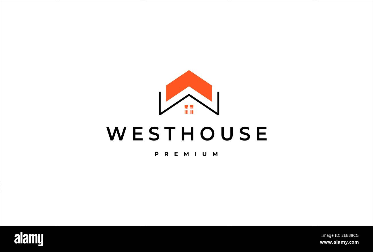 Letter W Home Logo Design vector Stock Photo - Alamy