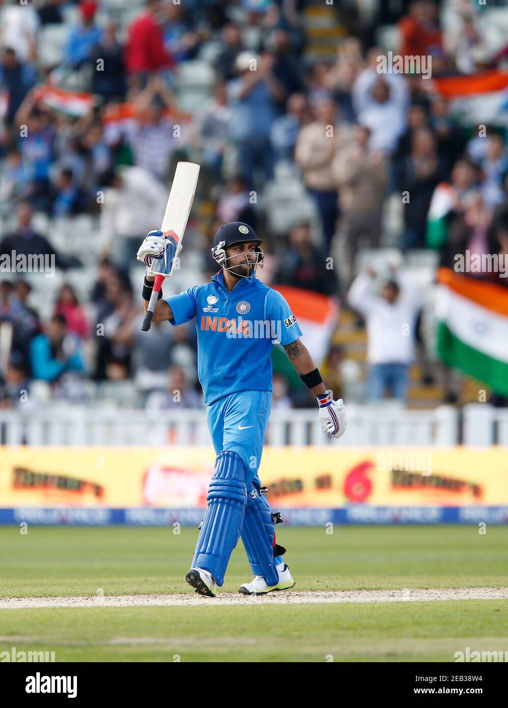 Indias Virat Kohli Icc Champions Trophy Match Edgbaston Hi Res Stock
