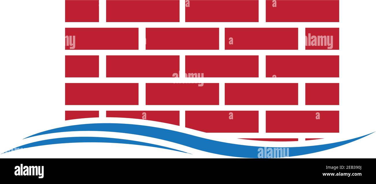 Brick Building logo design vector, Brickwork simple modern logo ...