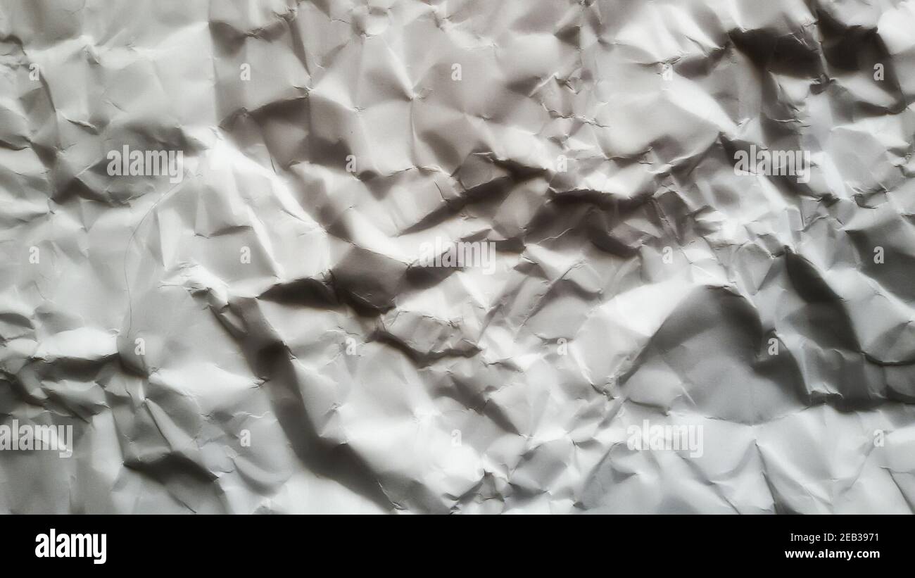 Crumpled paper textures. Creased cardboard with halftone effect. Black ...