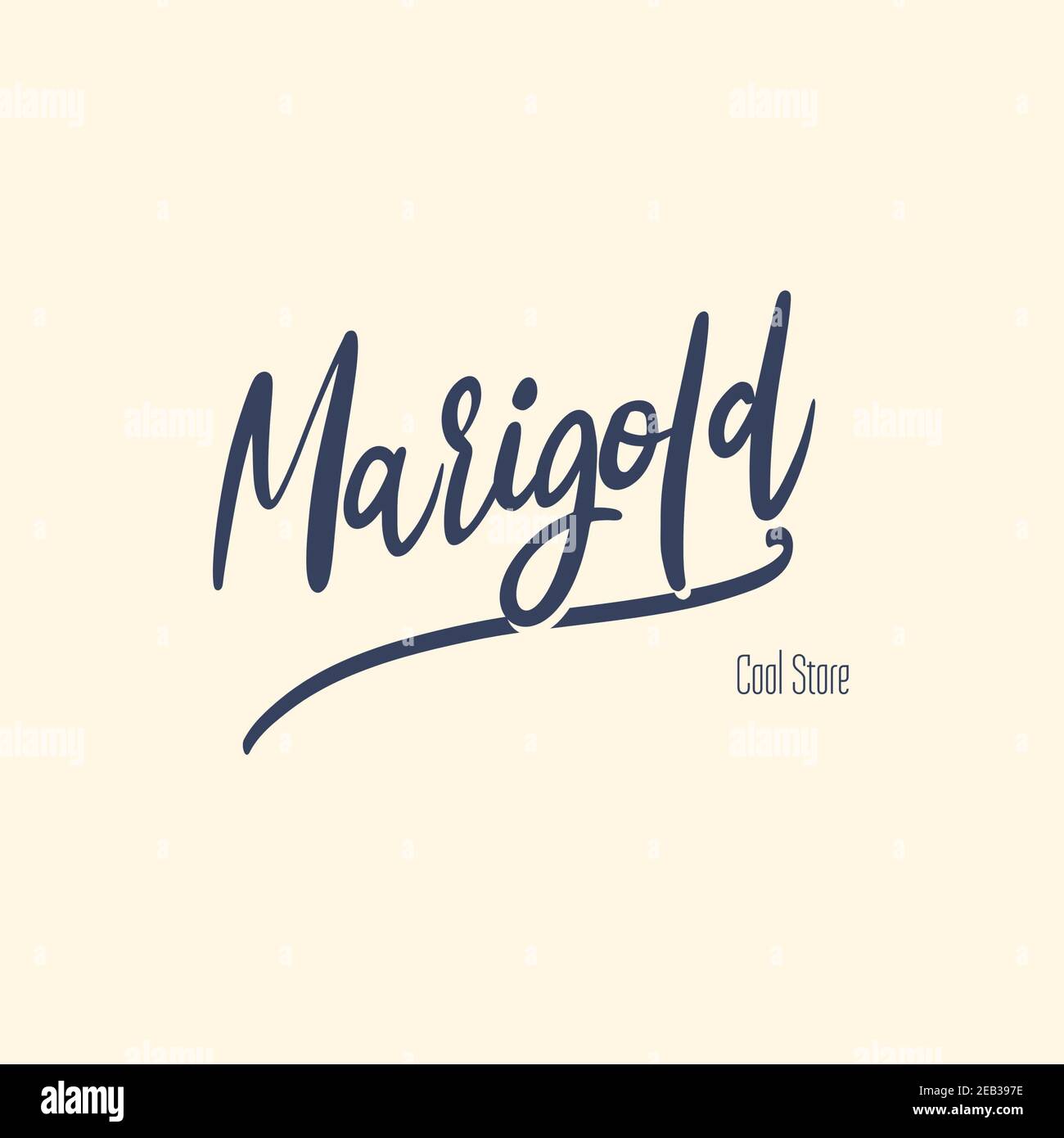 Lettering Logo Template For A Clothing Store Stock Photo - Alamy