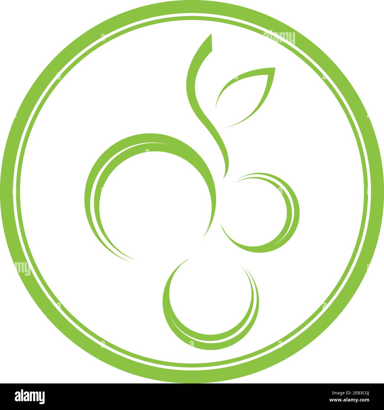 green fresh Grapes icon vector illustration design template Stock ...