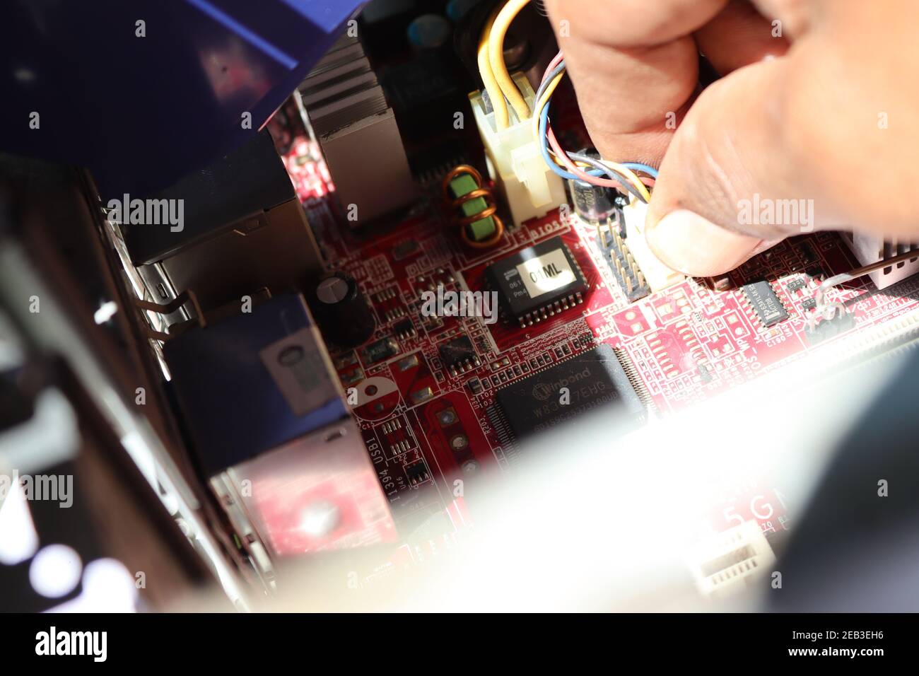 Computer hardware activities at home, we can do many tasks of computer hardware ourselves Stock ...