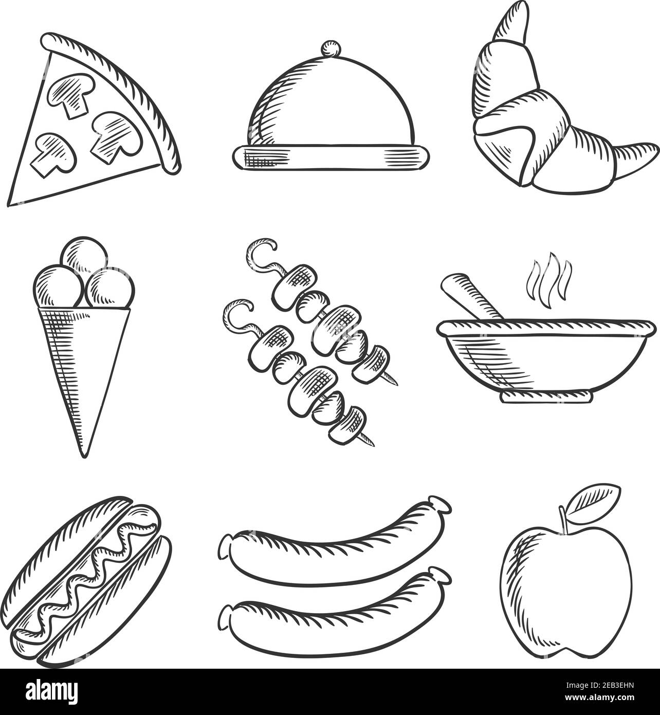 Cone ice cream sausage Cut Out Stock Images & Pictures - Alamy