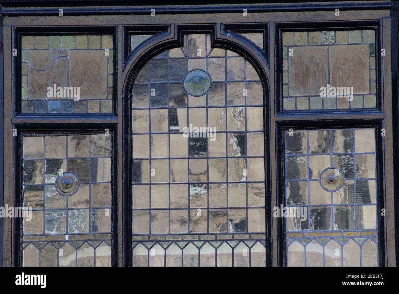 Blue stained glass window diamond hi-res stock photography and images ...