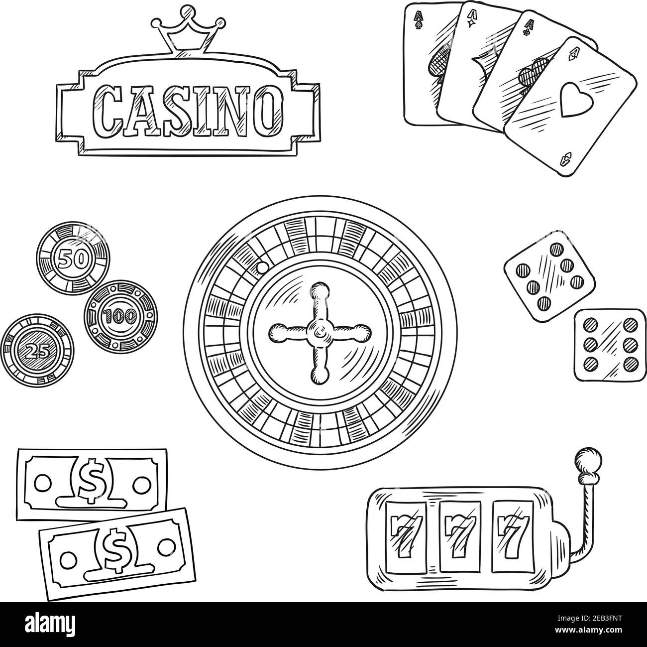 Vector playing card symbols Black and White Stock Photos & Images - Alamy