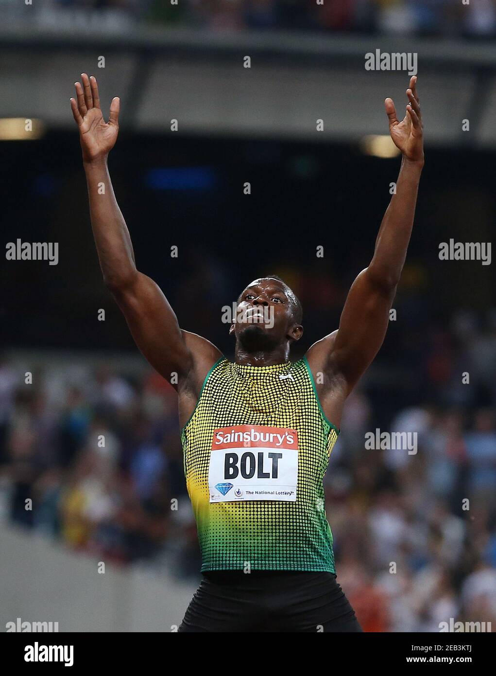 Usain Bolt Winning Race 100m High Resolution Stock Photography and ...