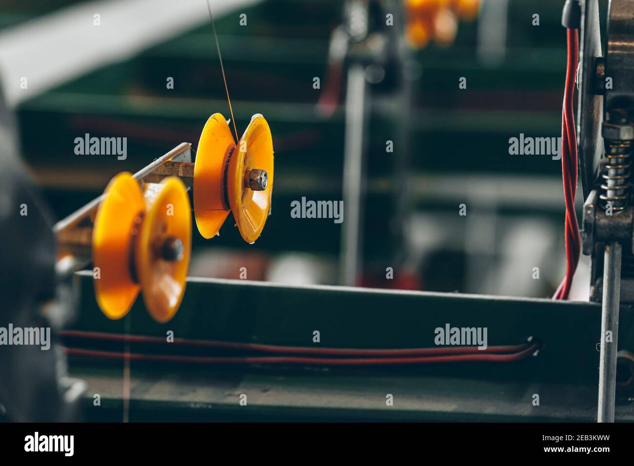 Production of cable wire at cable factory Stock Photo - Alamy