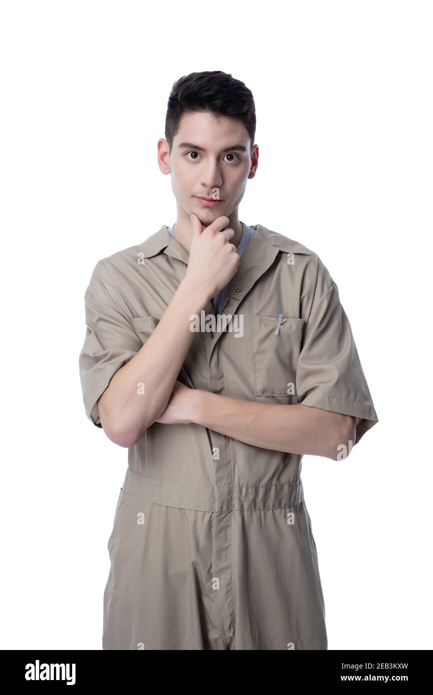 Man boiler suit isolated hi-res stock photography and images - Alamy