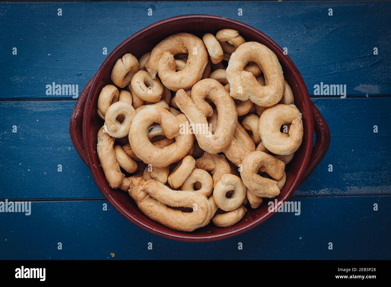 Crunchy traditional taralli snacks from Puglia region in Italy Stock ...