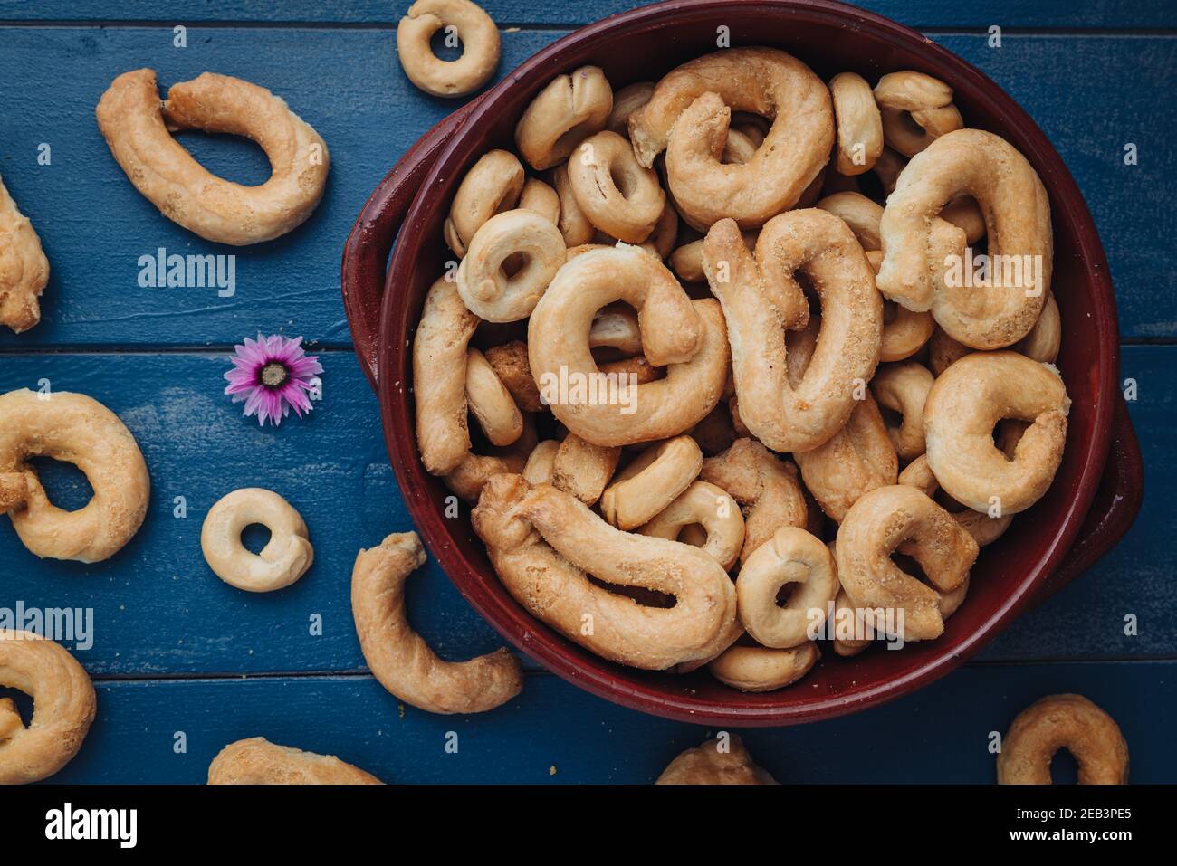 Crunchy traditional taralli snacks from Puglia region in Italy Stock ...