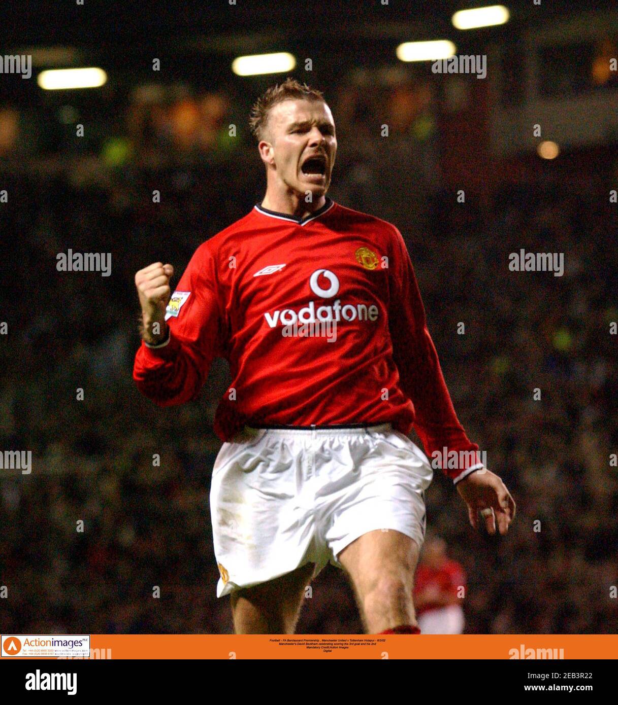 Football Celebrating David Beckham High Resolution Stock Photography ...