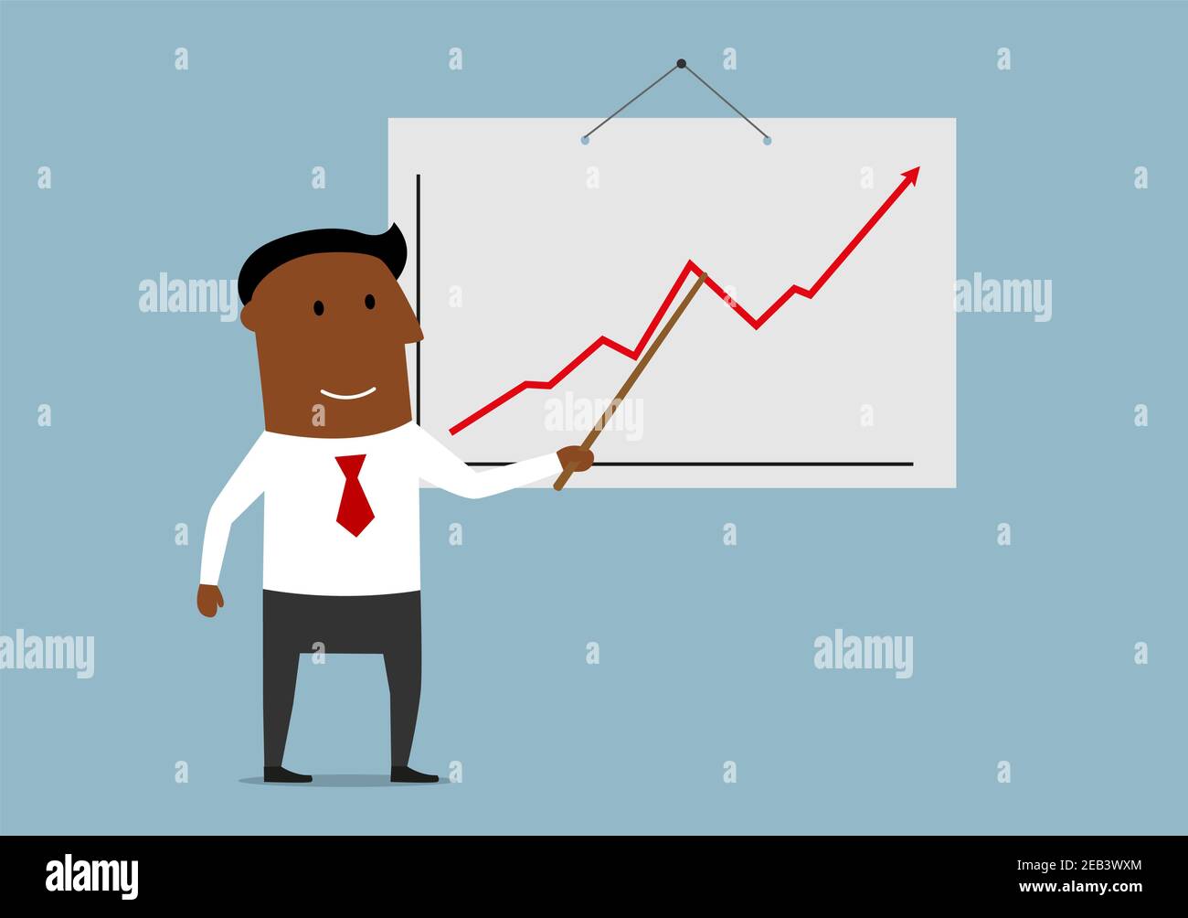 Business Cartoon Successful Sales Growth High Resolution Stock ...