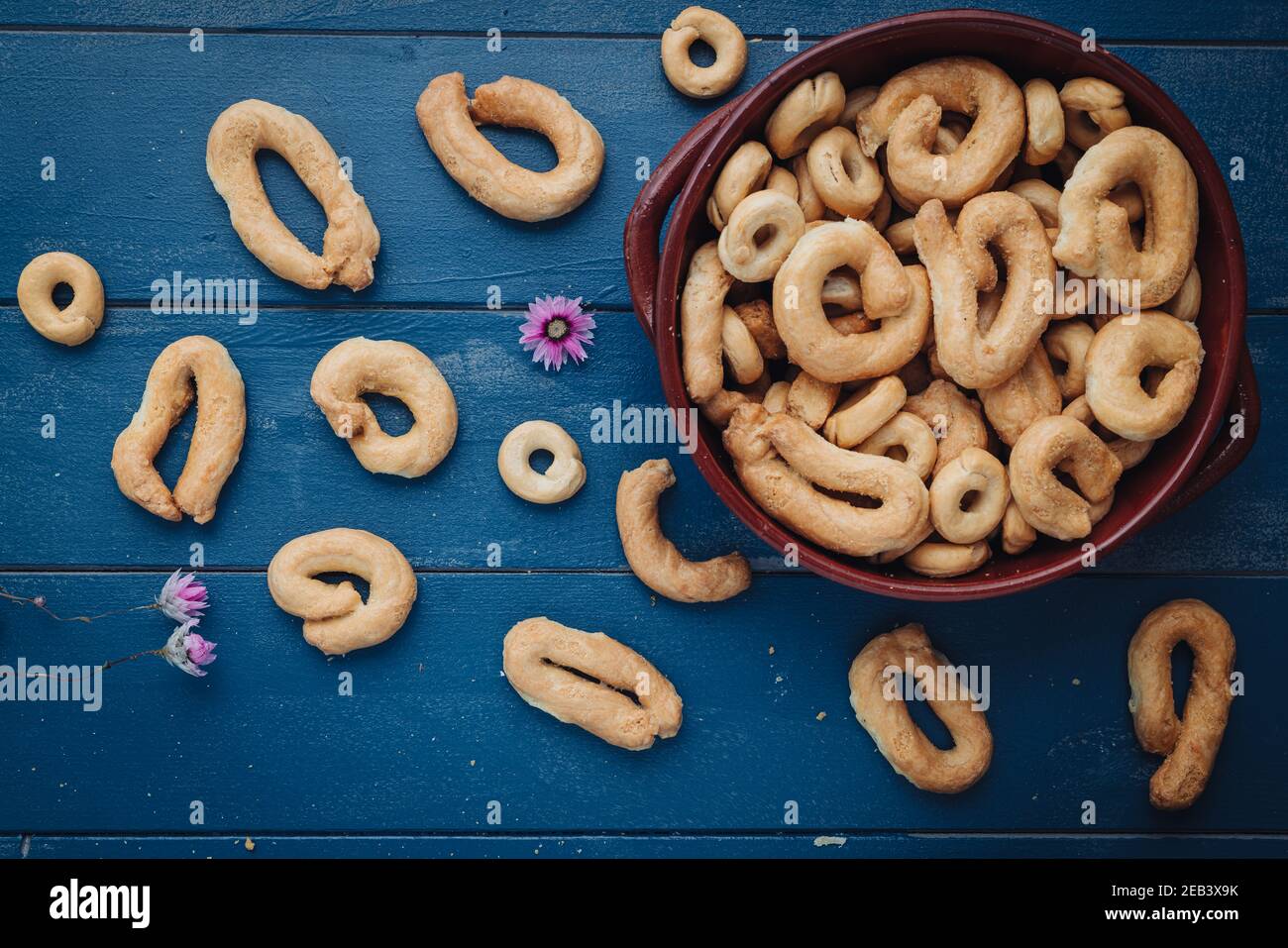 Crunchy traditional taralli snacks from Puglia region in Italy Stock ...