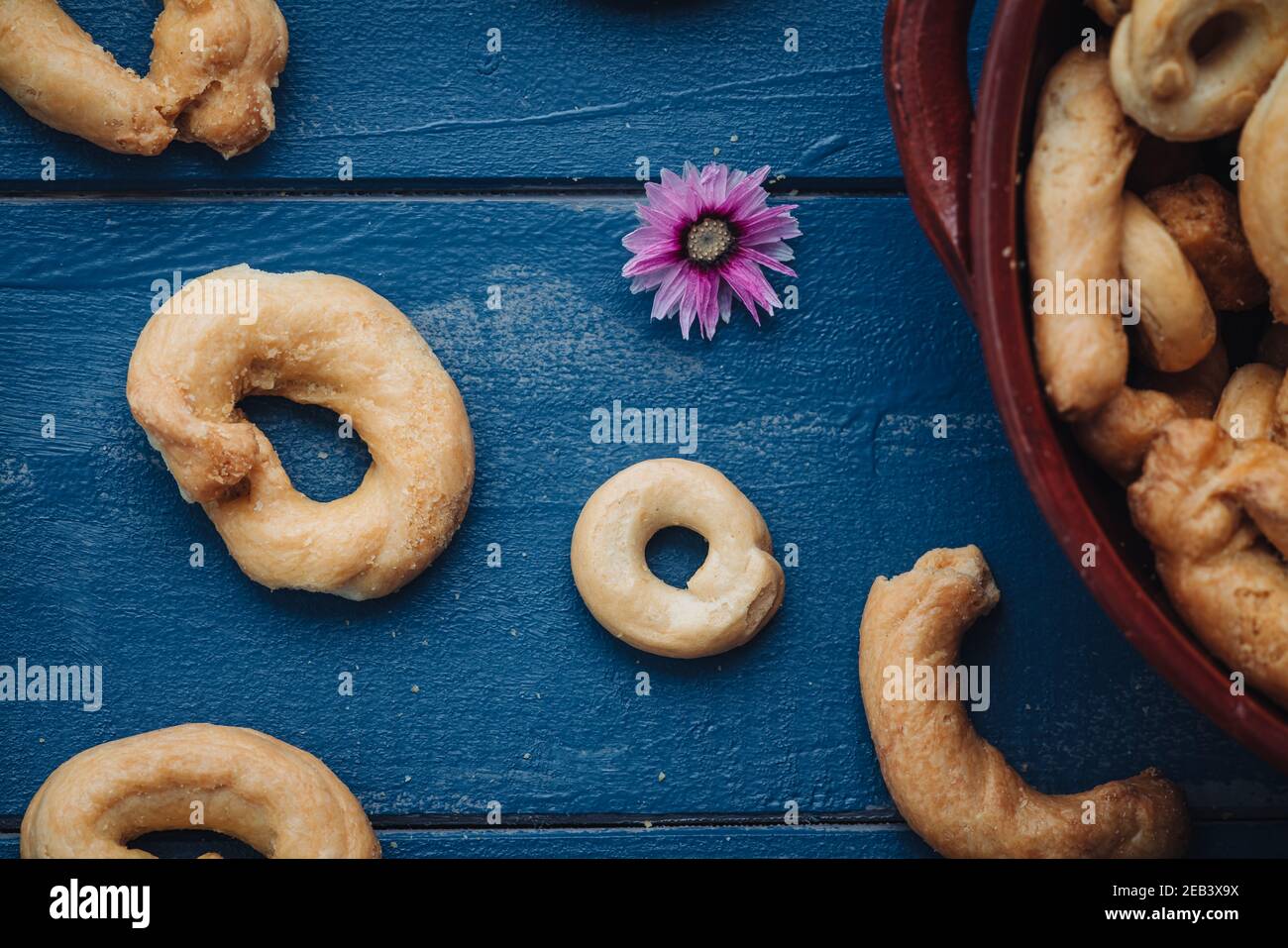 Crunchy traditional taralli snacks from Puglia region in Italy Stock ...