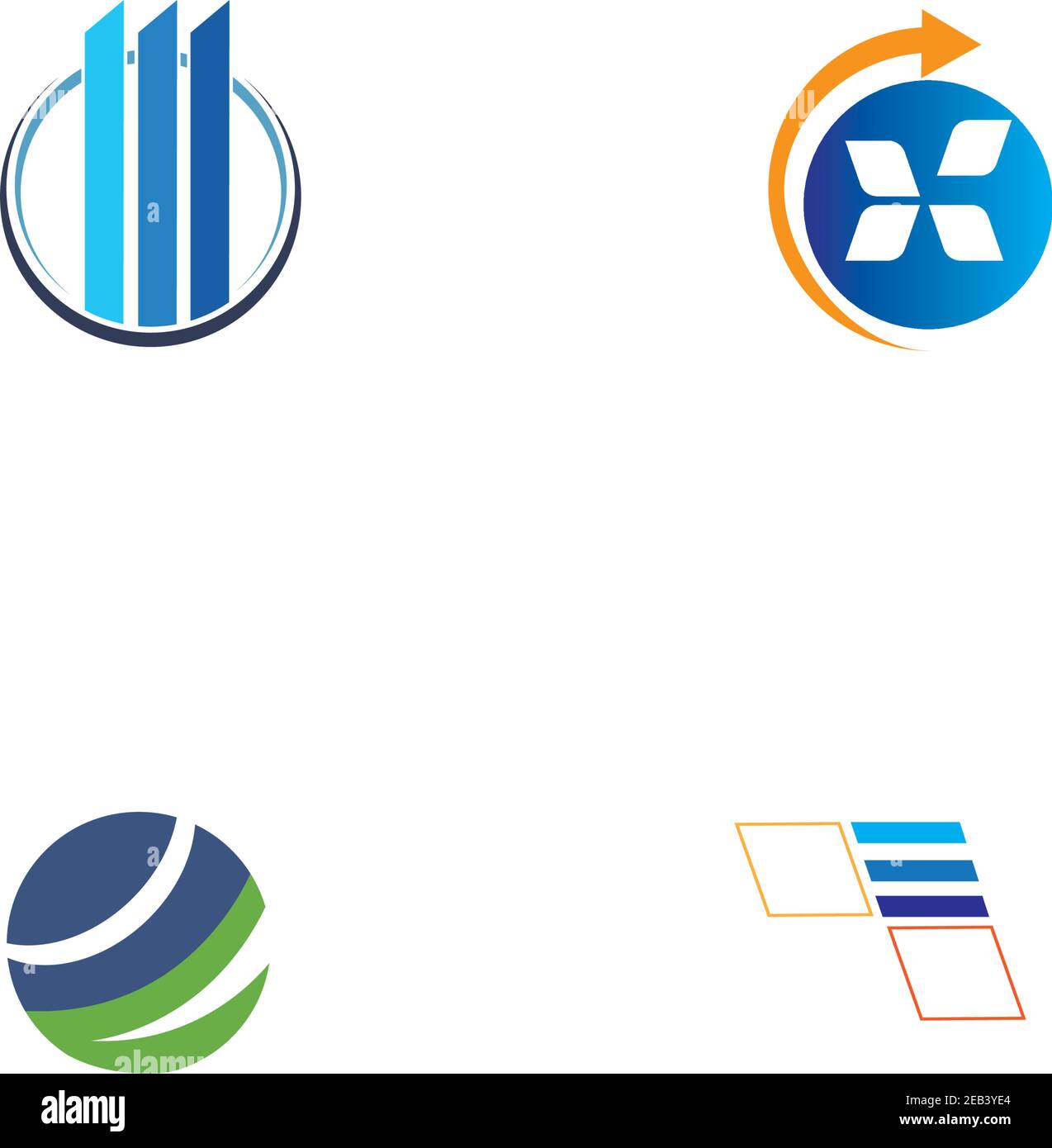 Business finance logo and symbols vector concept illustration Stock ...