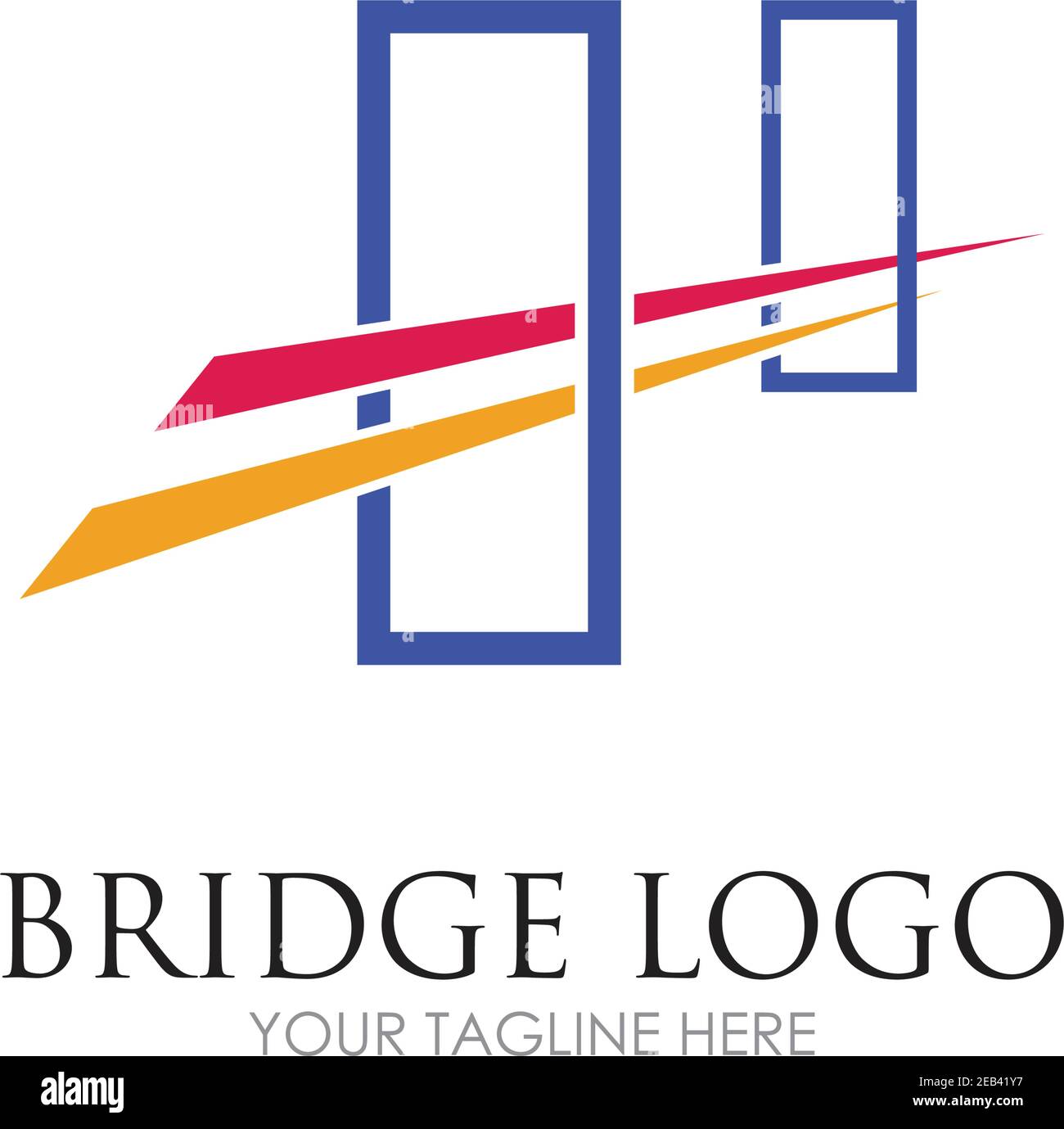 Bridge Logo Template vector icon illustration design Stock Vector Image ...