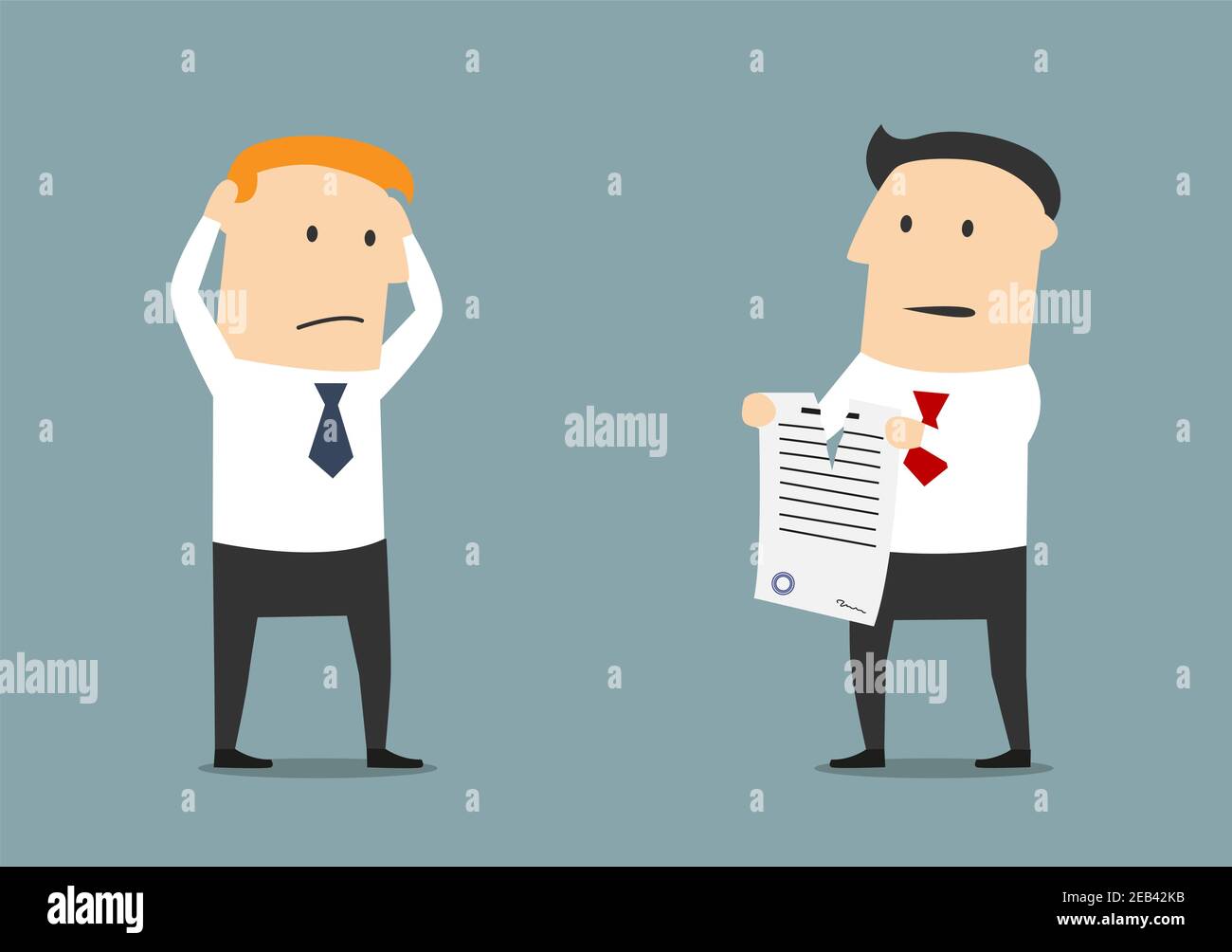 The end of a partnership Stock Vector Images - Alamy