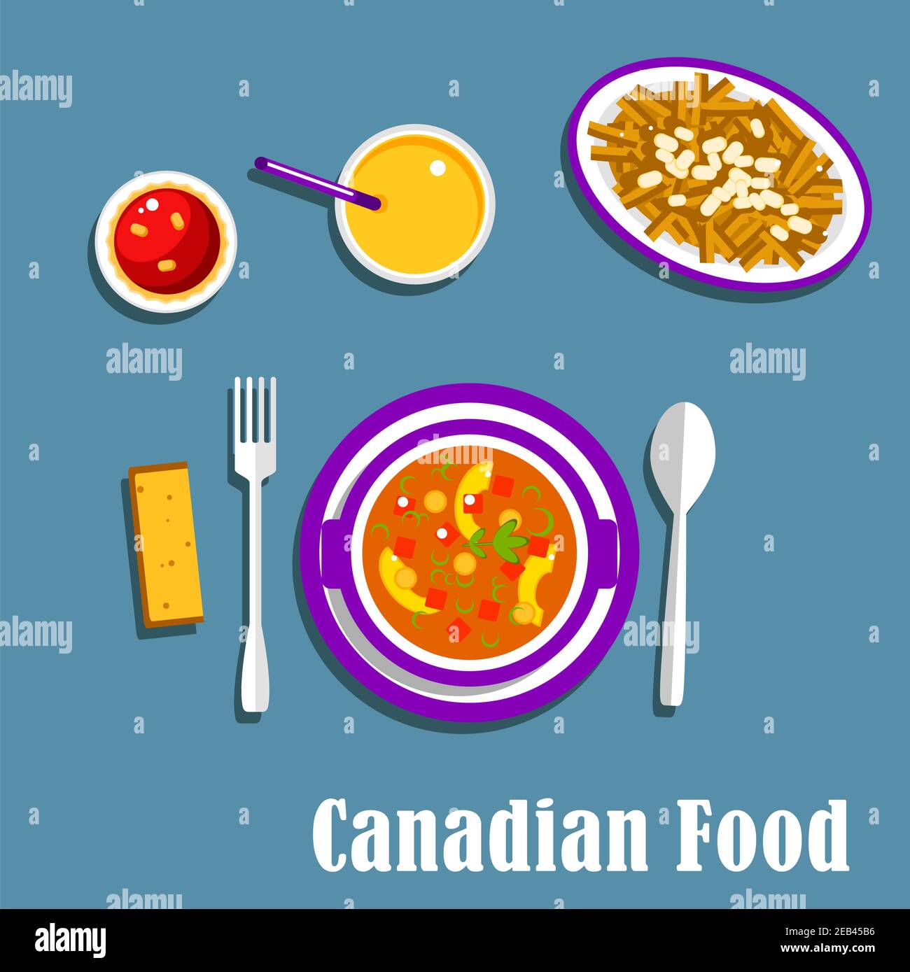 Poutine french fries Stock Vector Images - Alamy